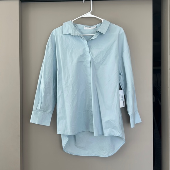 JustFab | Tops | Light Blue Button Down Shirt | Poshmark